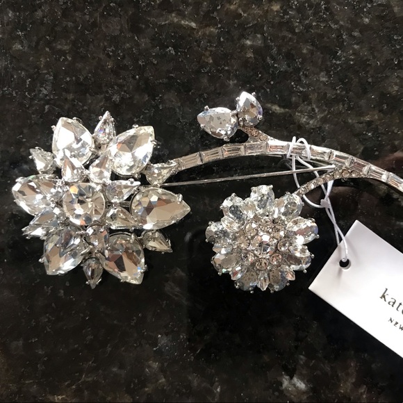 kate spade | Jewelry | Nwt Kate Spade Trellis Blooms Large Brooch Pin ...